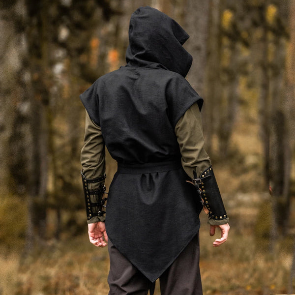 Black Ranger Unisex Tunic - Cotton | LARP / Renaissance / Medieval ...
