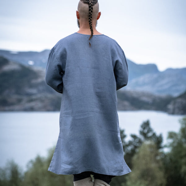 Blue / Grey Viking Tunic - Linen | Historically Accurate Tunics | RG ...