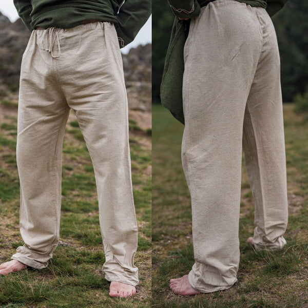 Natural Viking Trousers / Pants - Linen | Medieval Reenactment Clothing ...