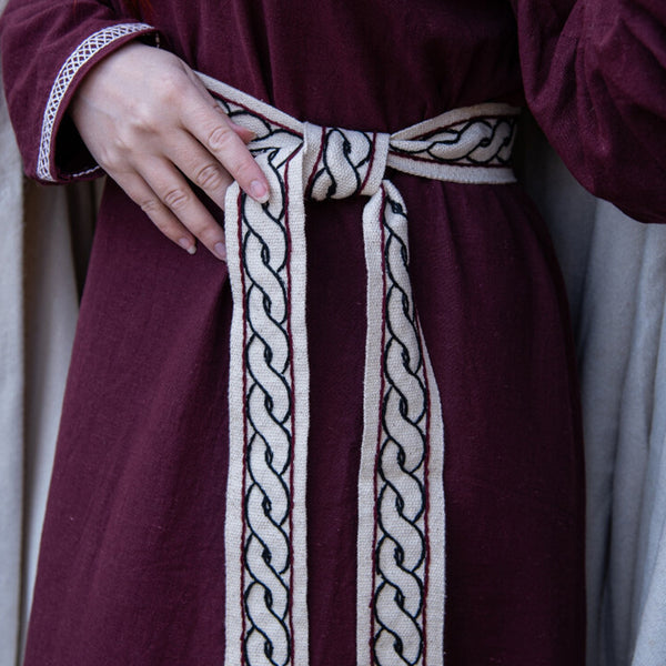 Natural colored Woven Viking / Medieval Belt | Wide Women's Weaved ...