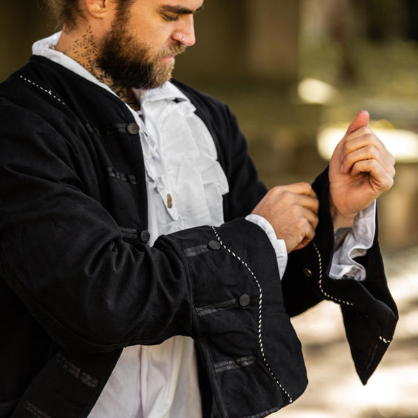 Black Pirate Jacket / Coat / Tunic | Buccaneer Captain, Swashbuckler ...