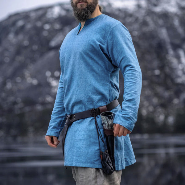 Blue Viking Tunic - Linen | Historically Accurate Viking Tunics | RG ...