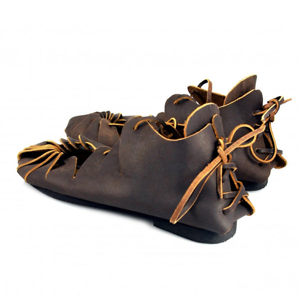Brown Leather Medieval Sandals / Shoes – Sons of Vikings