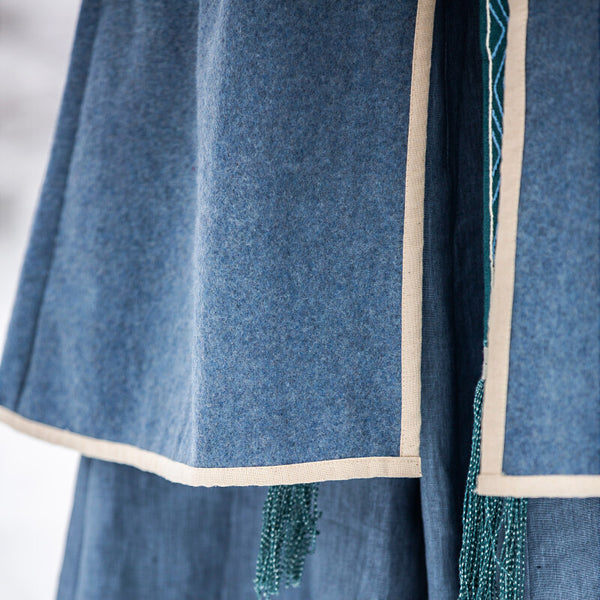 Viking Coat Skadi Replica from Birka, Sweden. Blue Vikings Coats – Sons ...