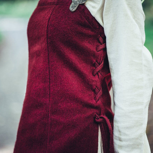 Red Wool Viking Apron Dress | Hedeby / Haithabu | Women's Overdress ...