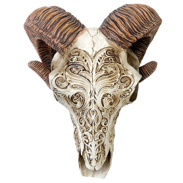 Small Scrimshaw Ram Skull | Goat Head Paperweight – Sons of Vikings