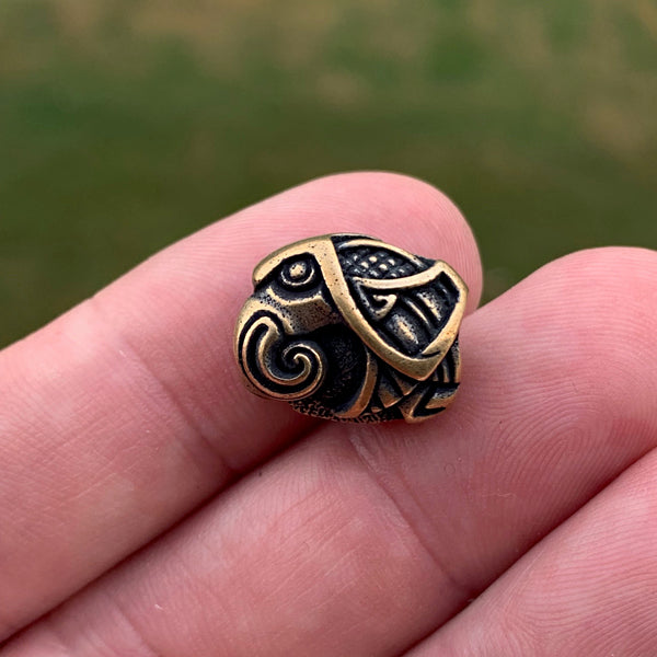 Bronze Raven Beard Bead | Huginn and Muninn Hair / Jewelry Beads – Sons ...