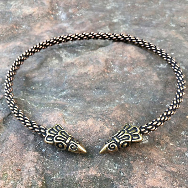 Bronze Raven Torc | Light Braid | Nordic & Celtic Neck Rings / Torques ...