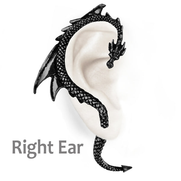 Thru the Ear Dragon Wrap | Wrap Around Dragon w Tail Piercing Post ...