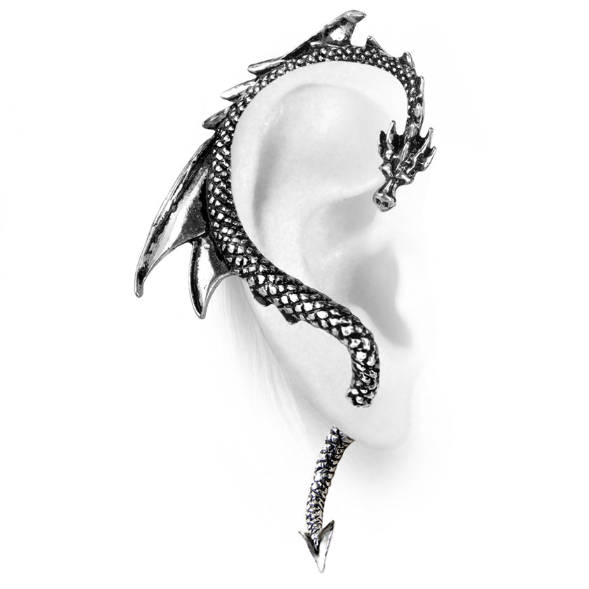 Thru the Ear Dragon Wrap | Wrap Around Dragon w Tail Piercing Post ...