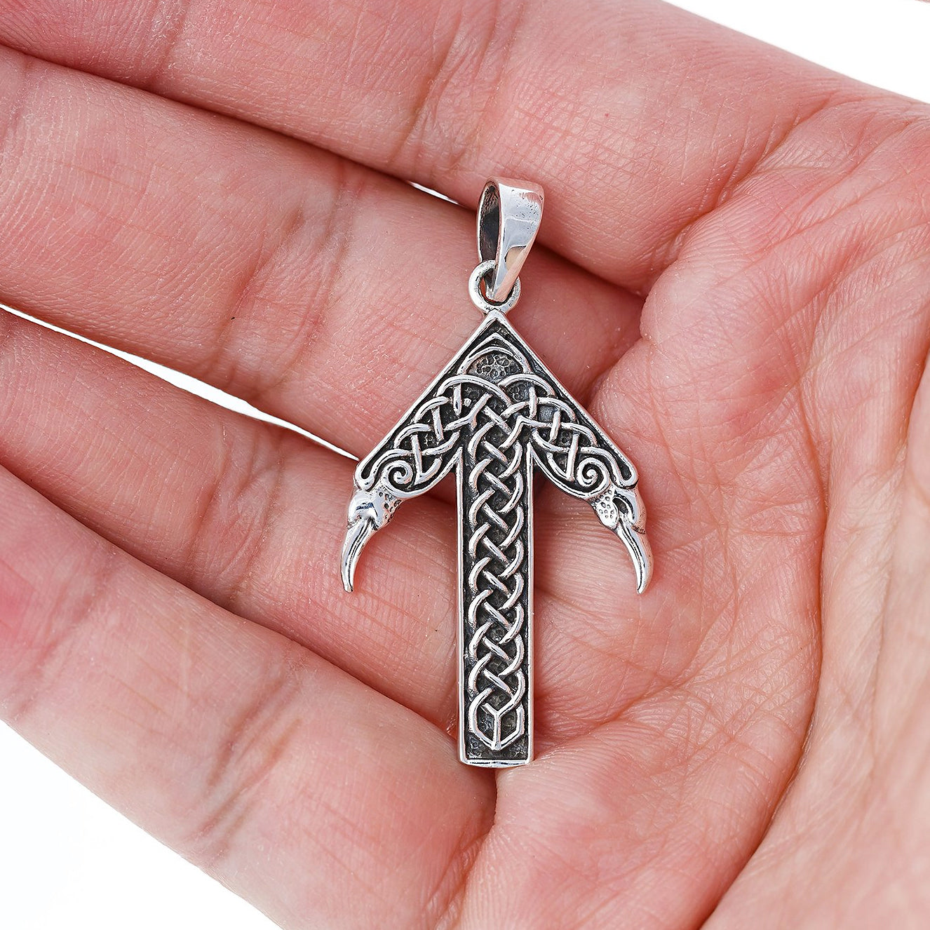 Tiwaz Rune Necklace | Sterling Silver Tyr Pendant Jewelry – Sons of Vikings
