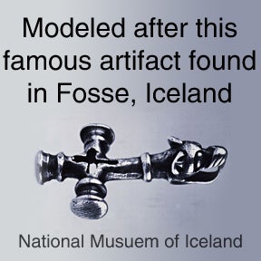 Sterling Silver Wolf Cross - Olaf / Fossi, Iceland / Icelandic Viking ...